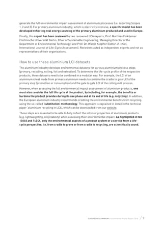 European Aluminium Environmental Profile Report 2018- executive summary ...