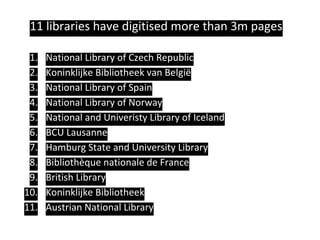 Digitised historic newspapers in Europe | PPT