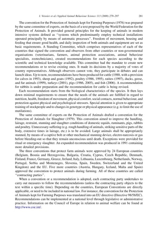 European approaches to ensure good animal welfare emma roe | PDF