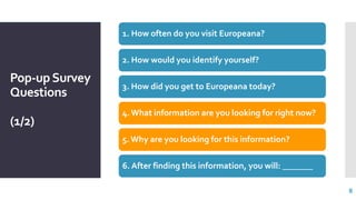 Europeana: What Users Search For and Why | PPTX