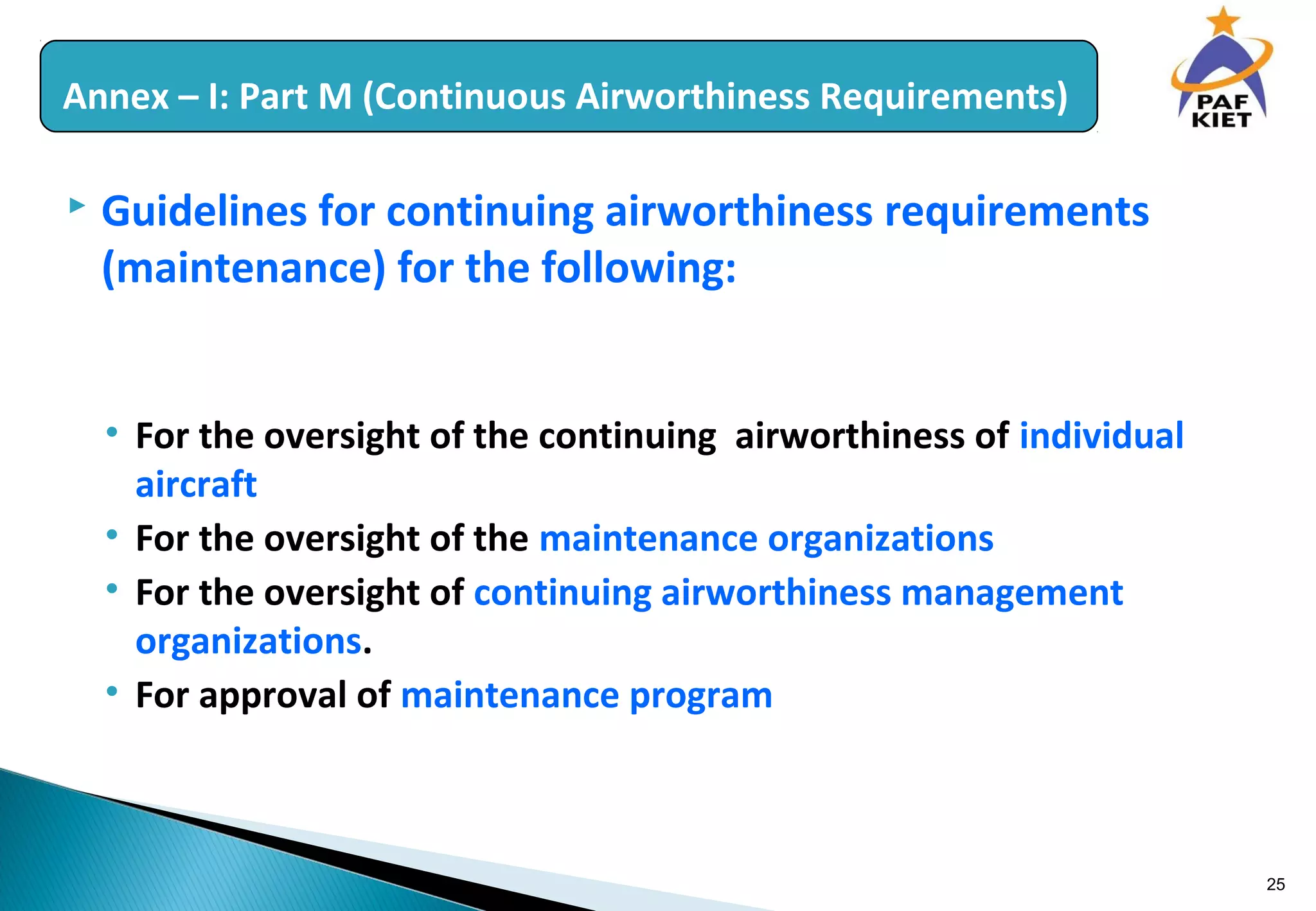 European Aviation Safety Agency (EASA) - EU Regulation 2042/2003 | PPT