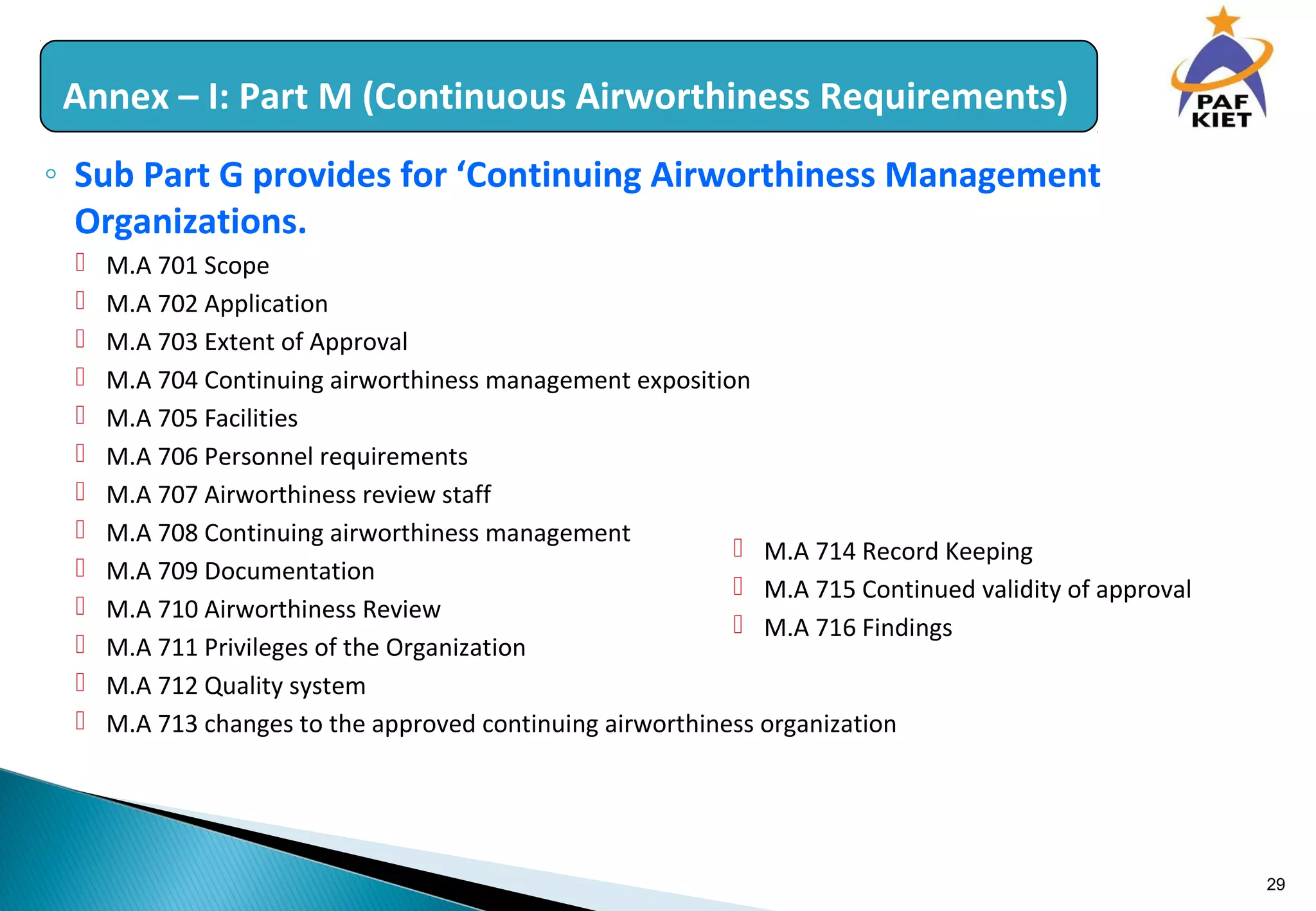 European Aviation Safety Agency (EASA) - EU Regulation 2042/2003 | PPT
