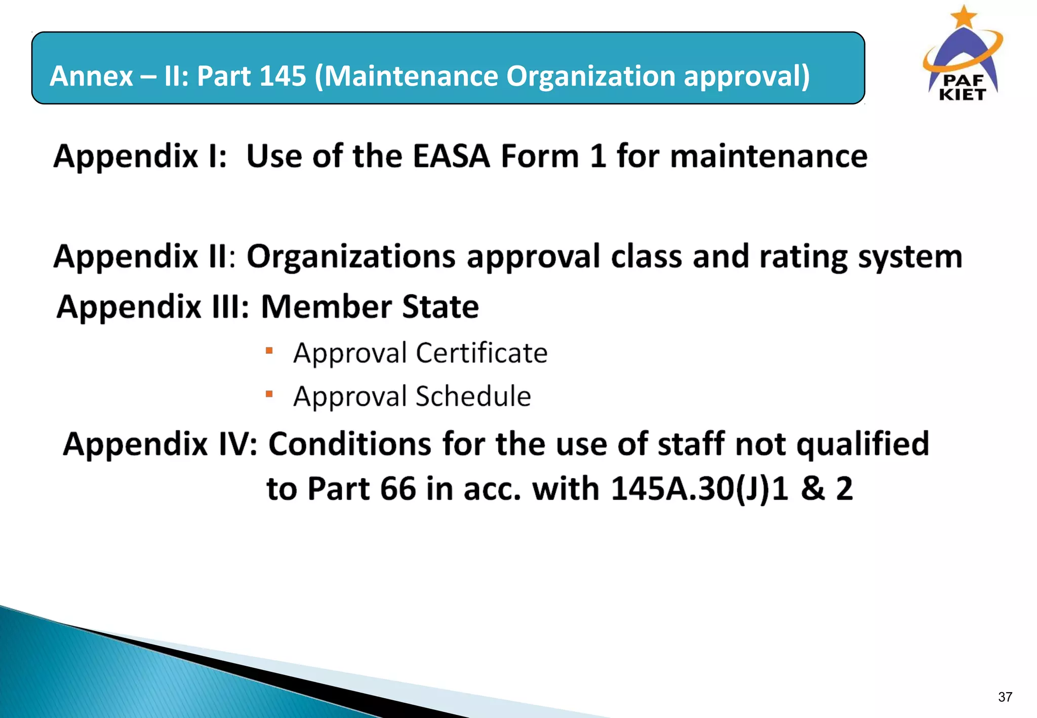 European Aviation Safety Agency (EASA) - EU Regulation 2042/2003 | PPT