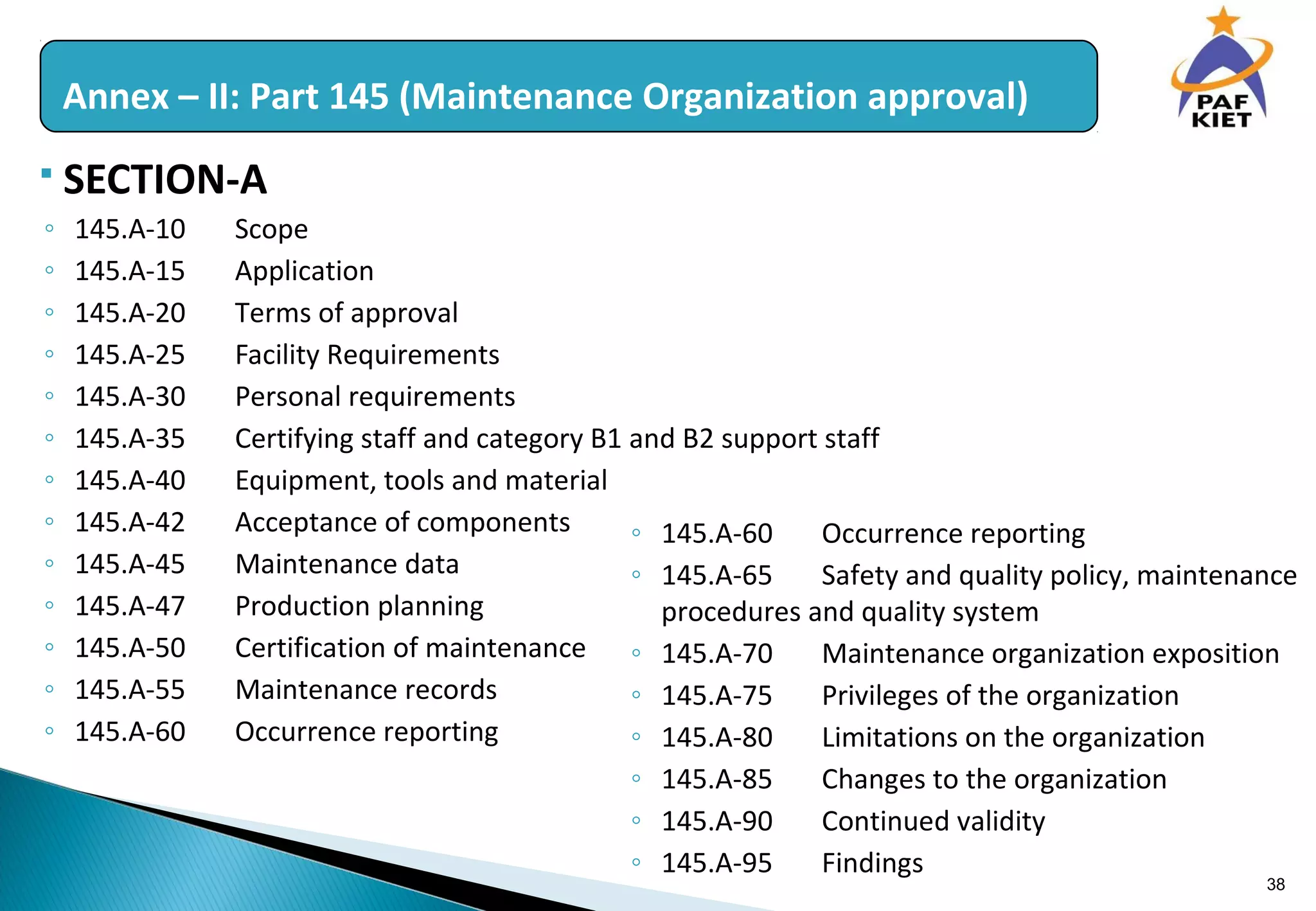 European Aviation Safety Agency (EASA) - EU Regulation 2042/2003 | PPT