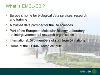 Connecting life sciences data at the European Bioinformatics Institute ...