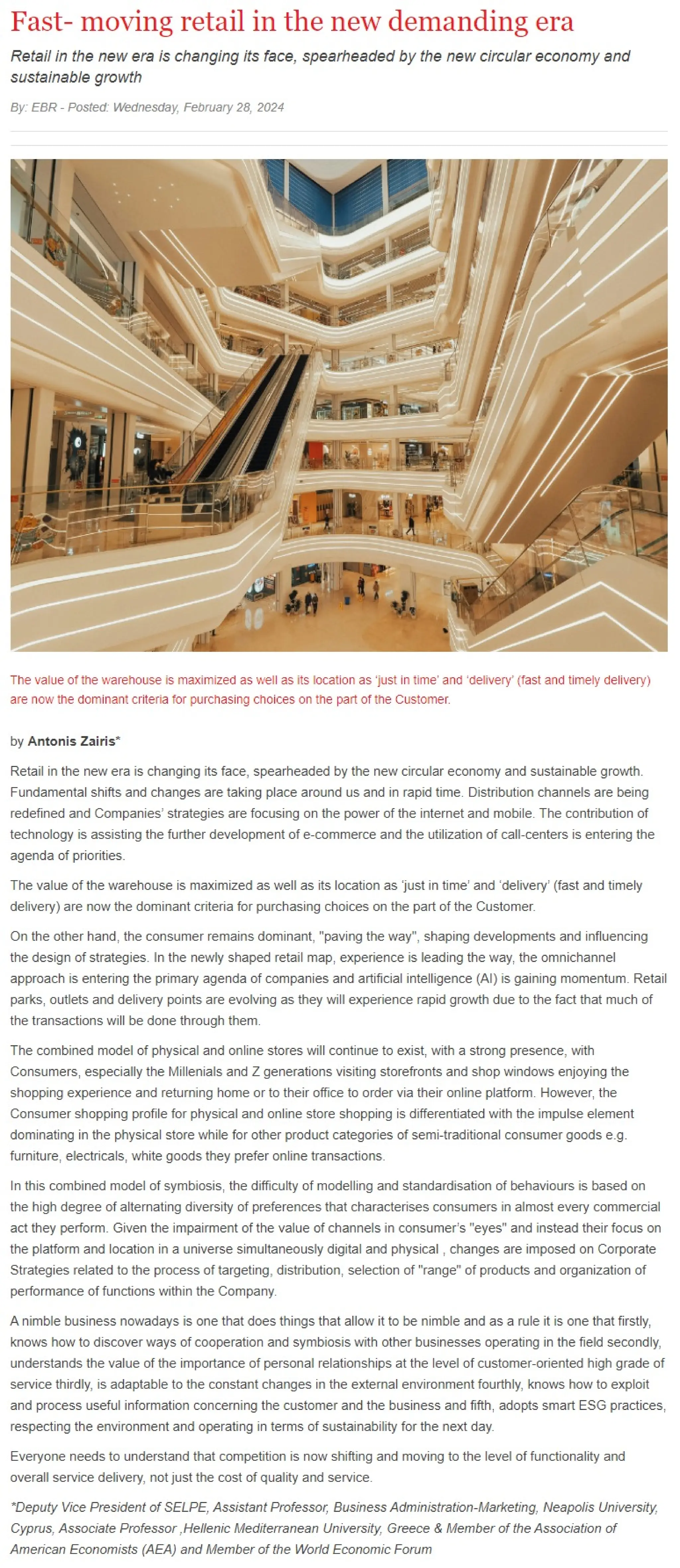 Fast- moving retail in the new demanding era | European Business Review ...