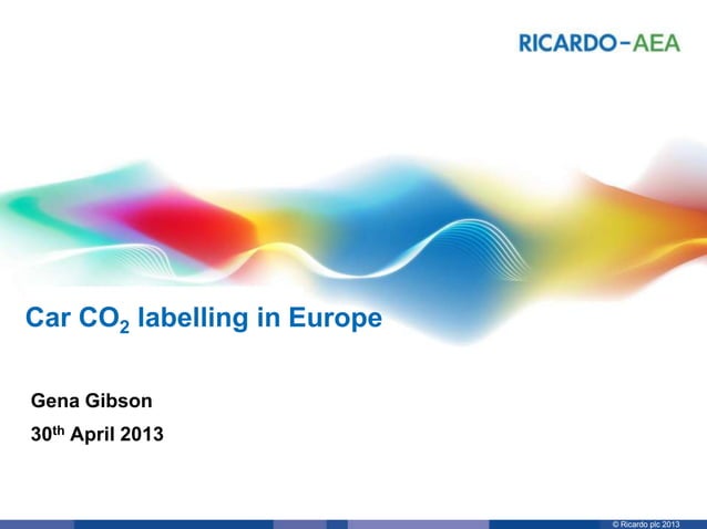 Car CO2 labelling - overview and best practice | PPT
