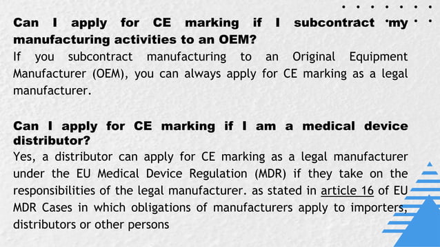 CE Marking for Medical Devices: Europe’s Pathway | PPT