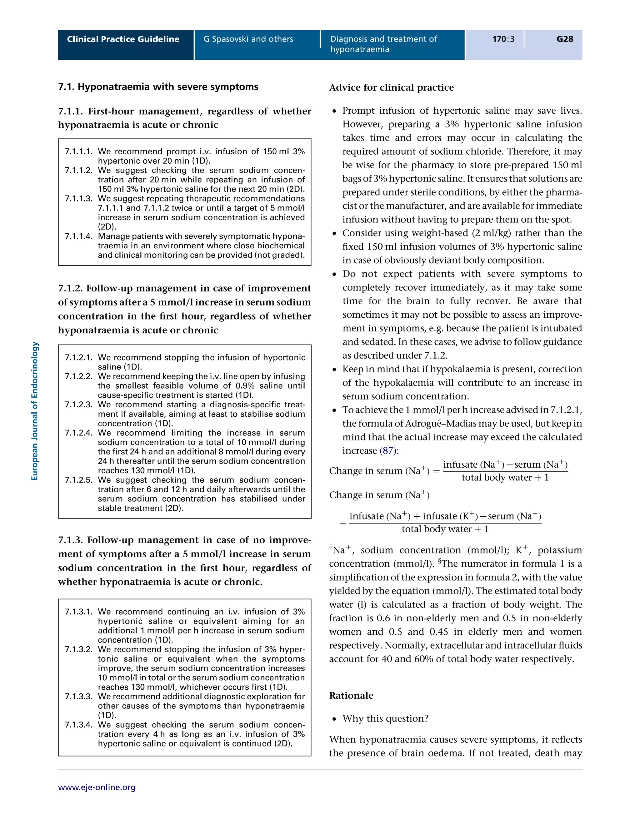 European clinical practice guideline on diagnosis hiponatremia | PDF