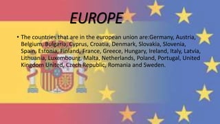 Europe and Spain | PPTX