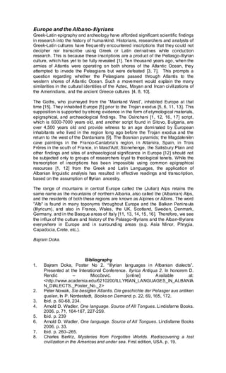 Europe and the albano illyrians | PDF | Free Download