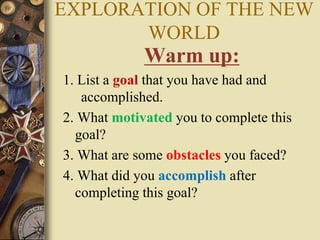 European exploration | PPTX | North America Travel | Travel Locations