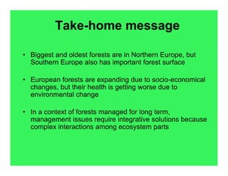 European forests a lecture on main forest types | PDF