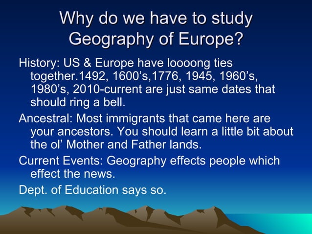 European geography | PPT