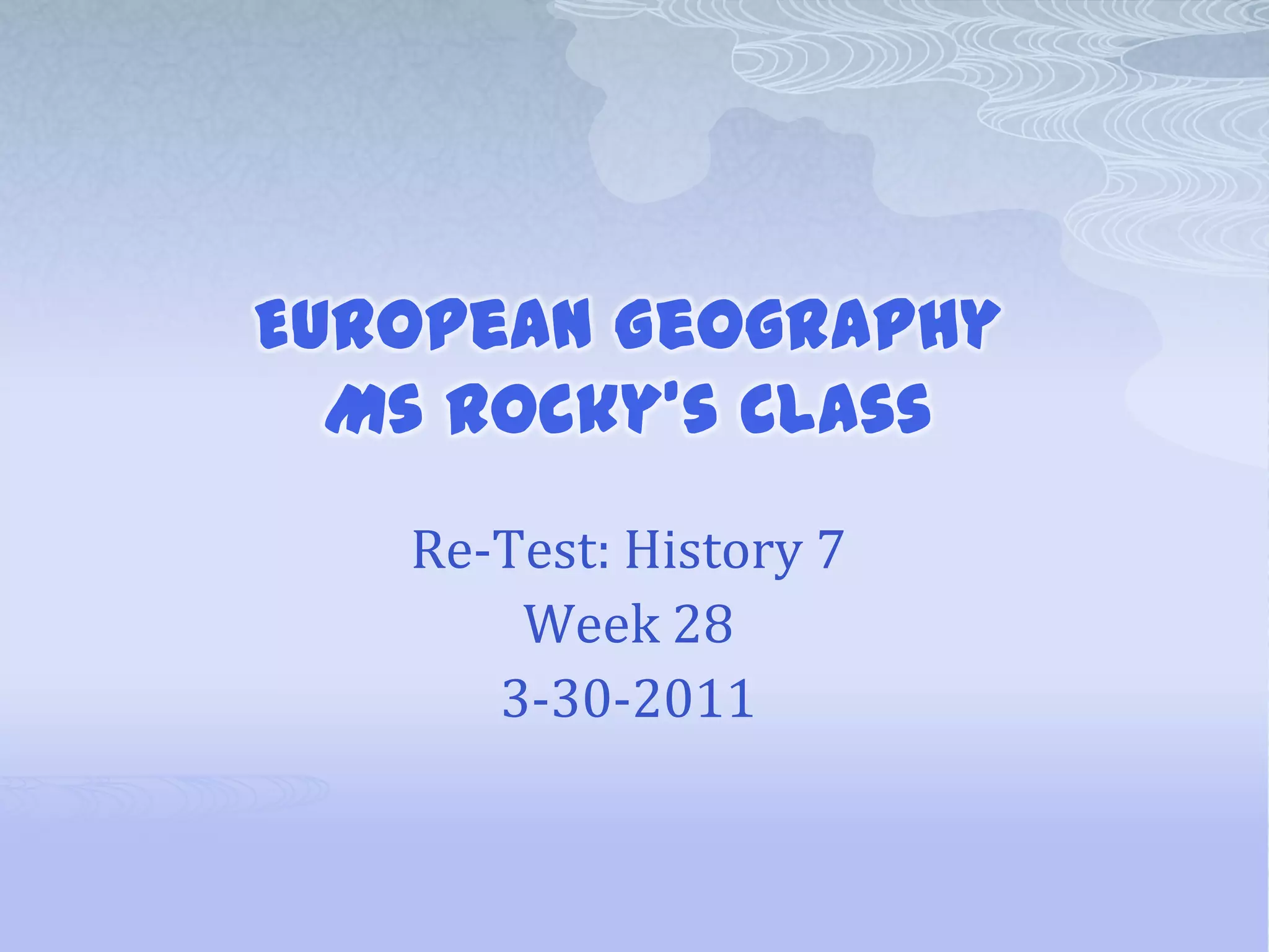 European geography test | PPT