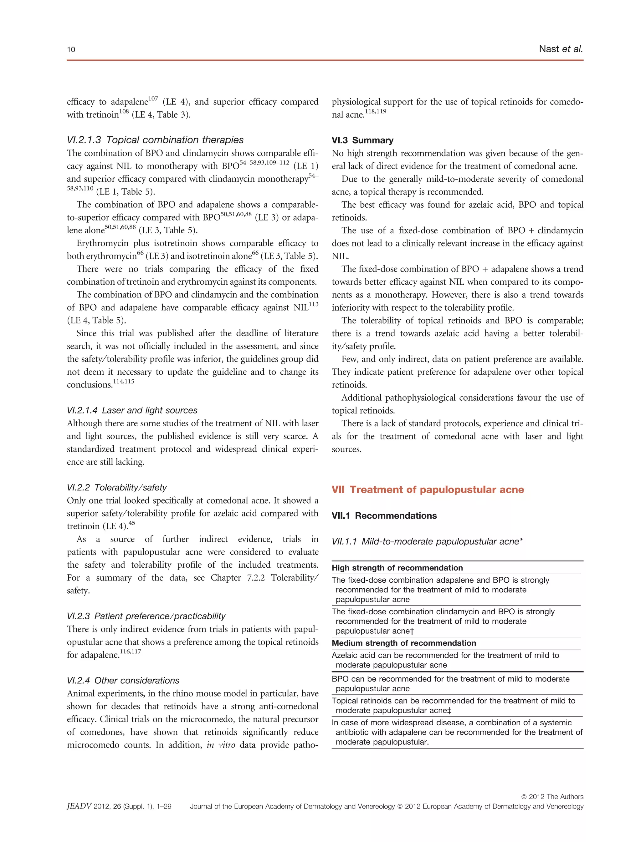 European Evidence-based (S3) Guidelines for the Treatment of Acne | PDF