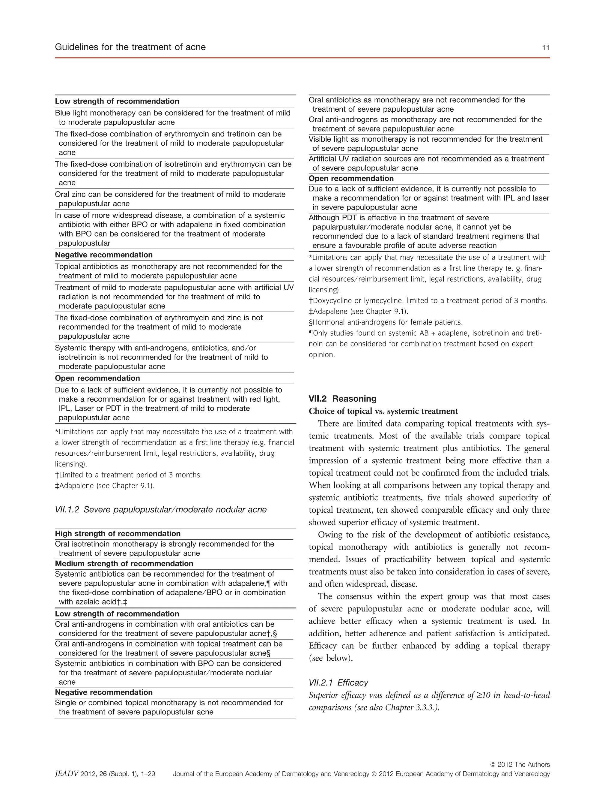 European Evidence-based (S3) Guidelines for the Treatment of Acne | PDF