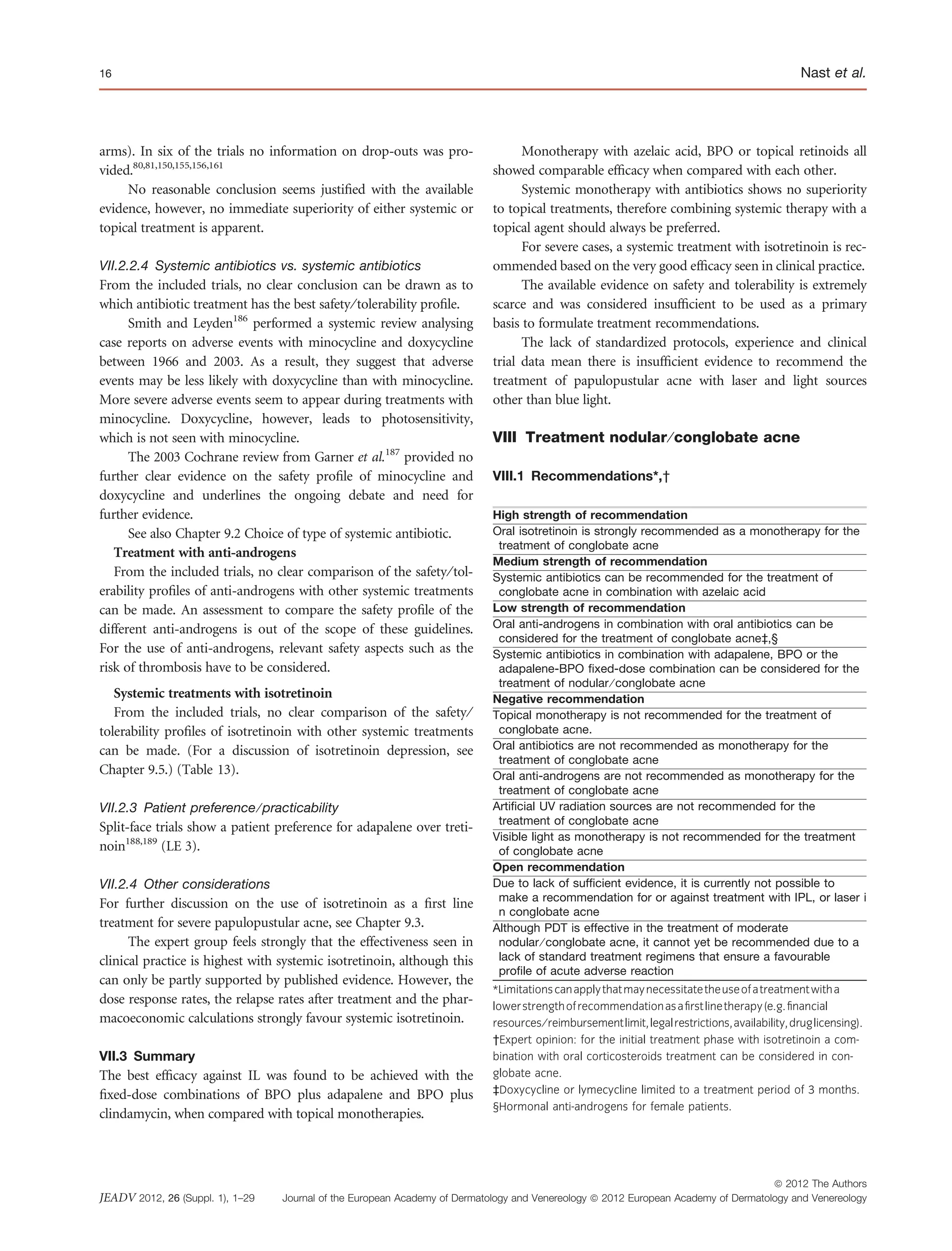 European Evidence-based (S3) Guidelines for the Treatment of Acne | PDF