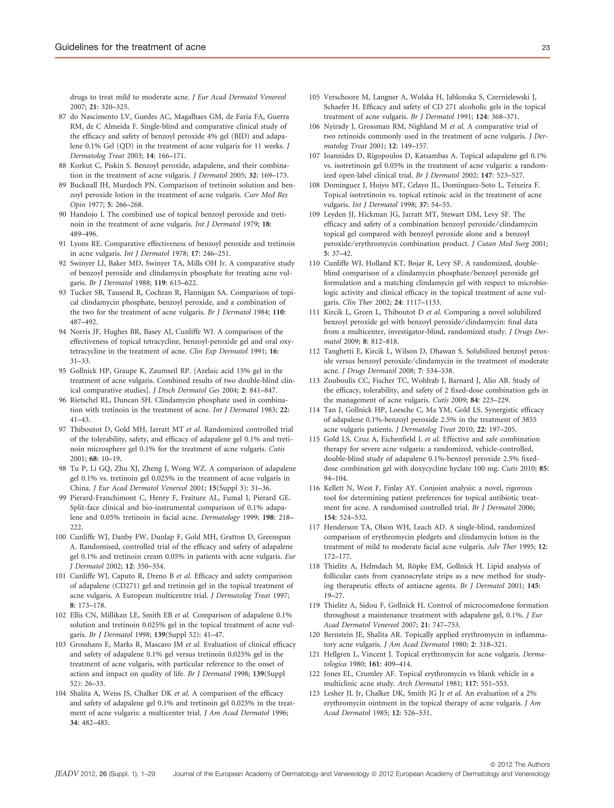 European Evidence-based (S3) Guidelines for the Treatment of Acne | PDF