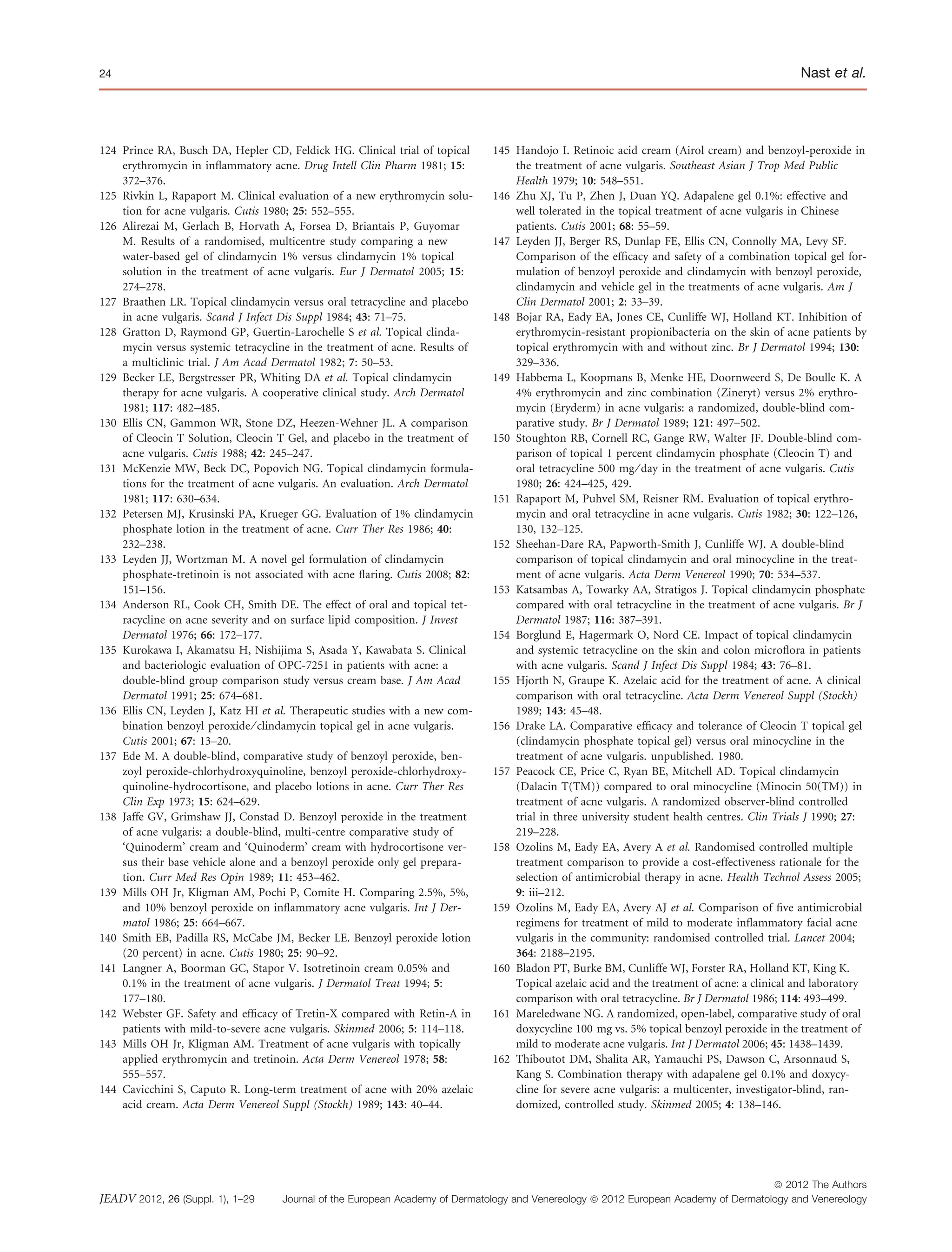 European Evidence-based (S3) Guidelines for the Treatment of Acne | PDF