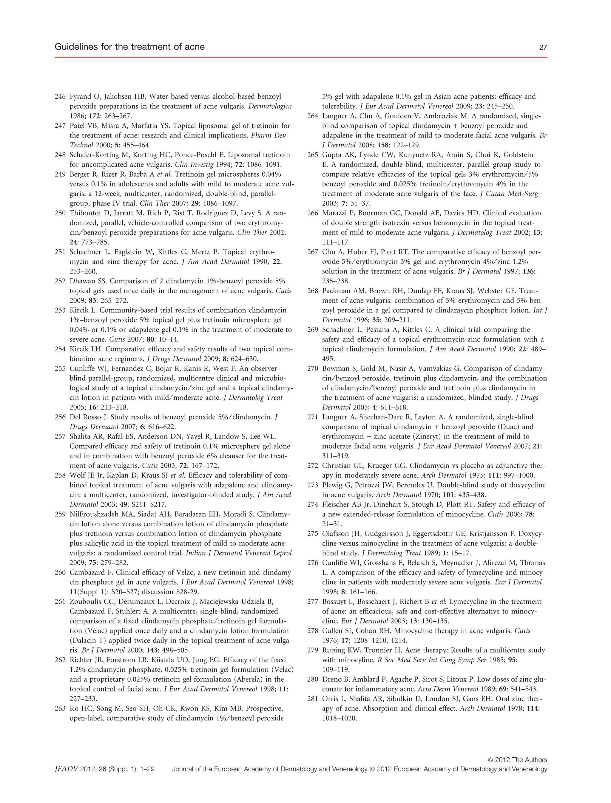 European Evidence-based (S3) Guidelines for the Treatment of Acne | PDF