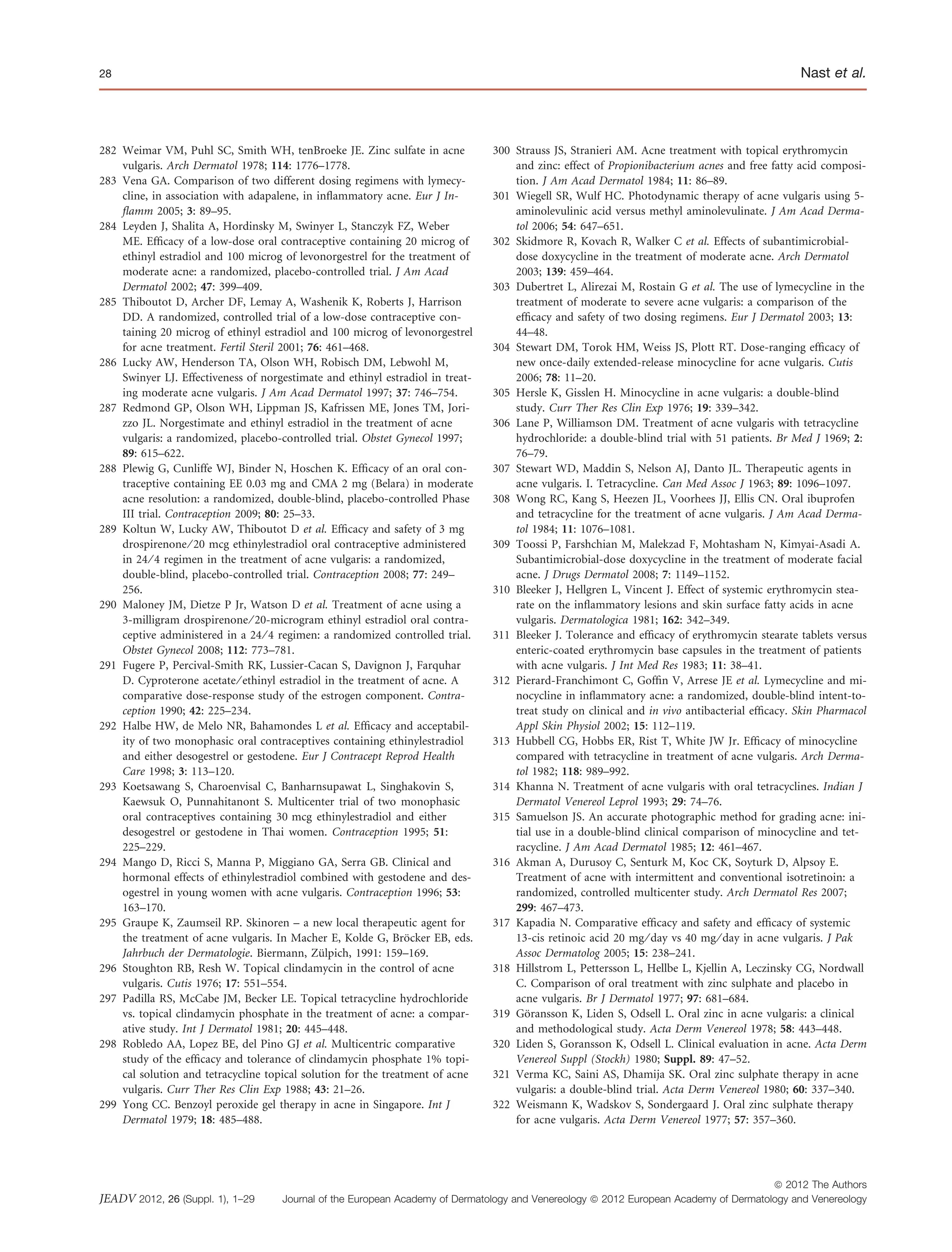 European Evidence-based (S3) Guidelines for the Treatment of Acne | PDF