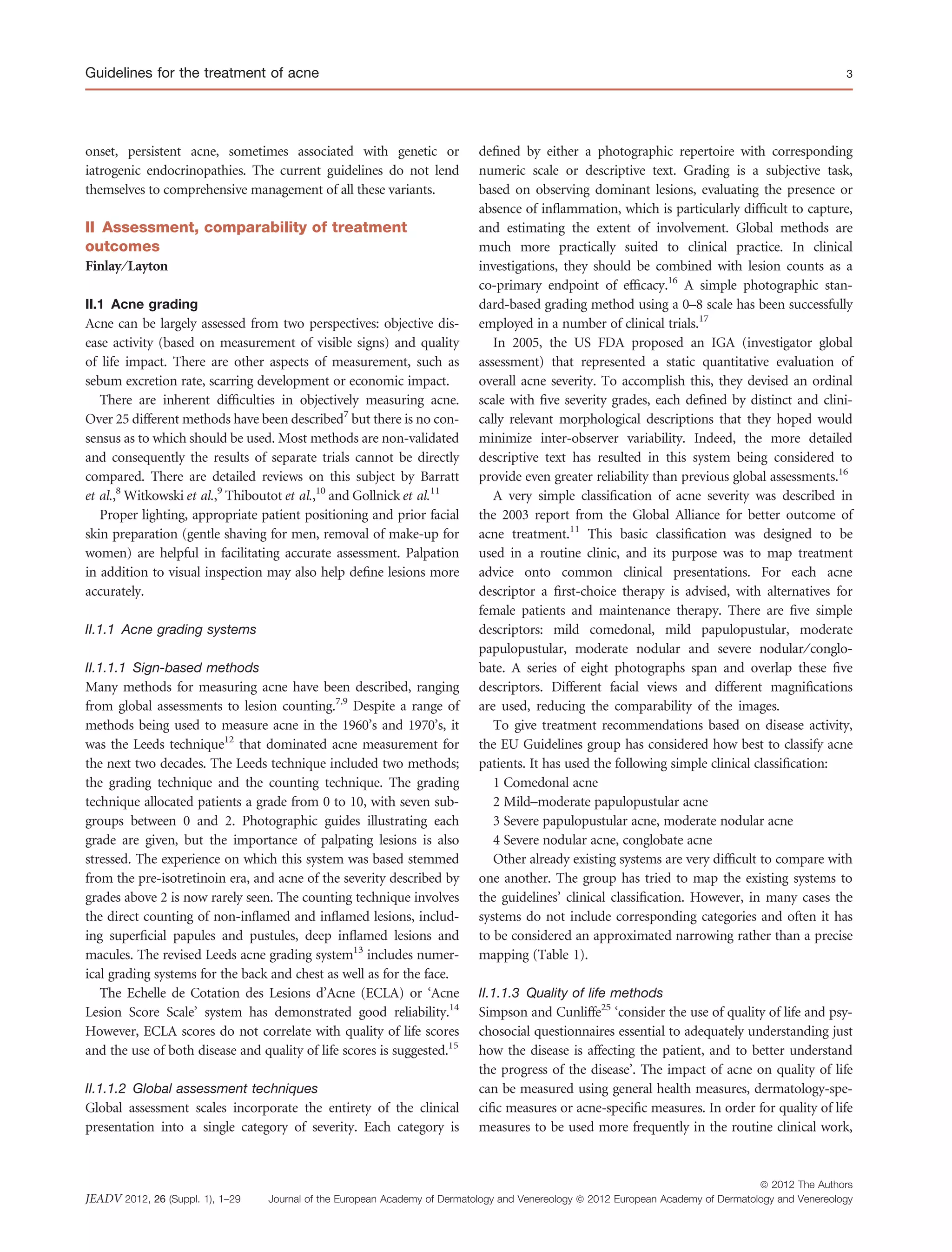 European Evidence-based (S3) Guidelines for the Treatment of Acne | PDF