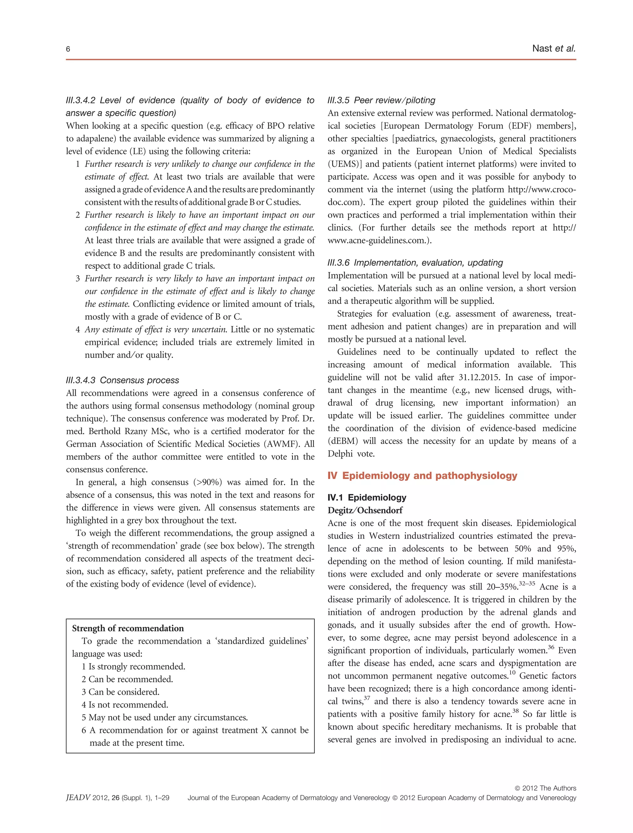 European Evidence-based (S3) Guidelines for the Treatment of Acne | PDF