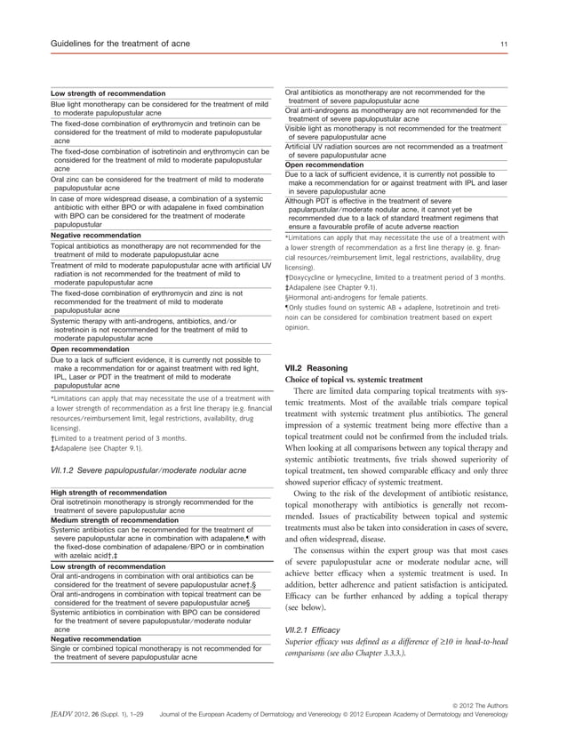 European Evidence-based (S3) Guidelines for the Treatment of Acne | PDF