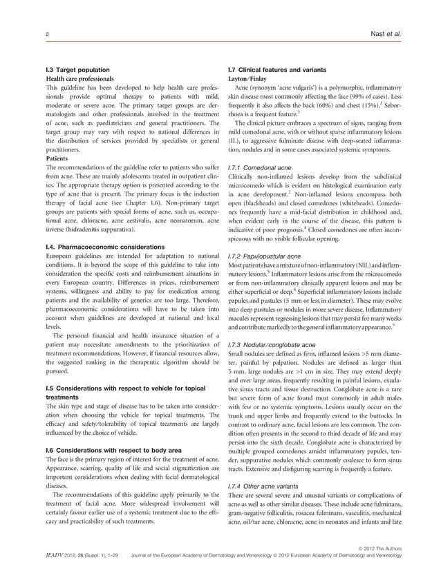 European Evidence-based (S3) Guidelines for the Treatment of Acne | PDF