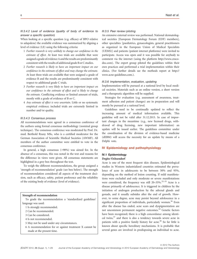 European Evidence-based (S3) Guidelines for the Treatment of Acne | PDF