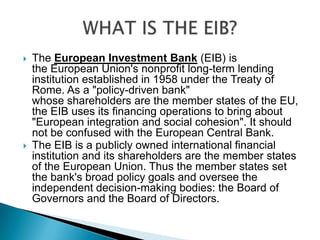 European investment bank | PPT