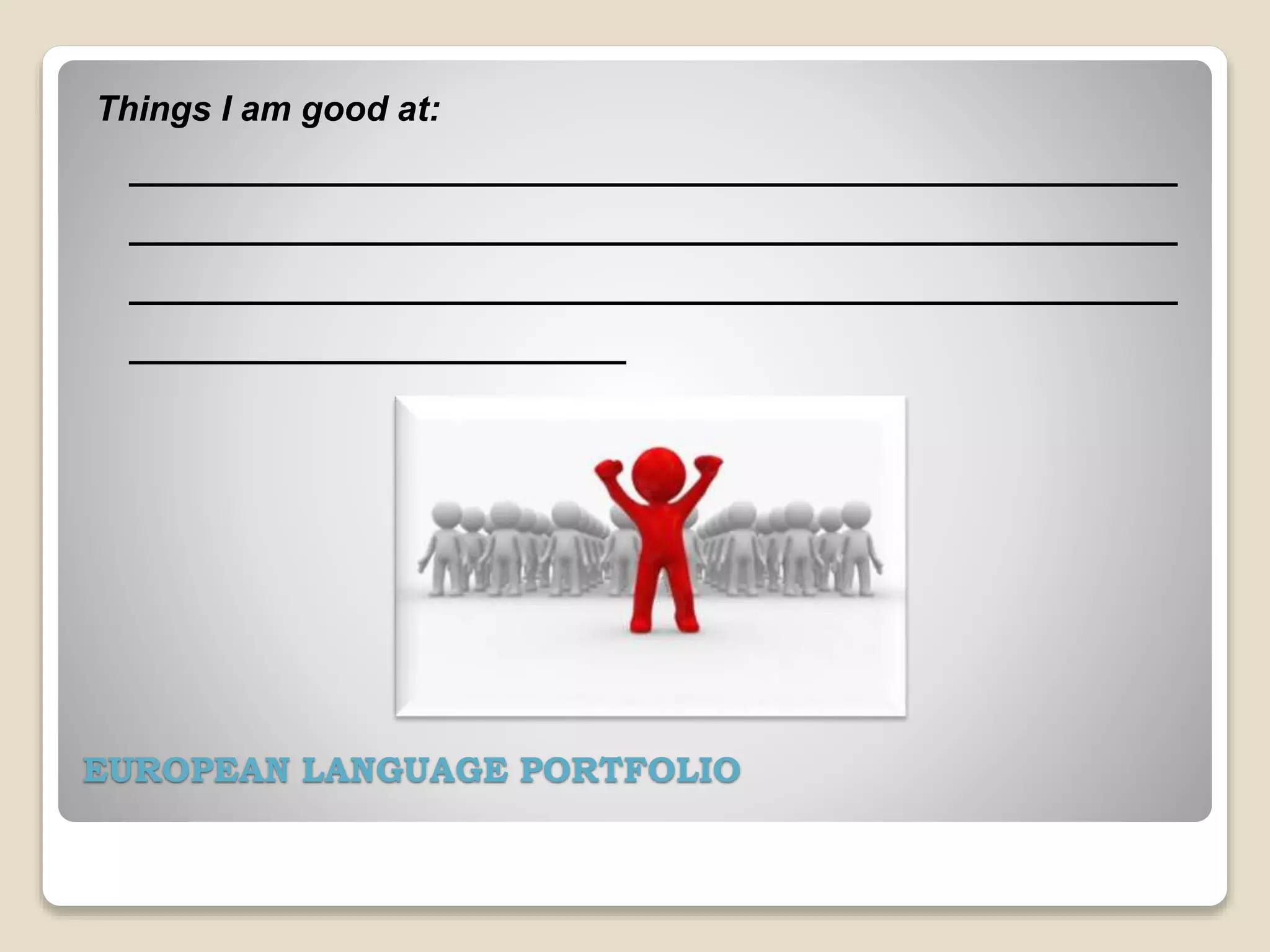 EUROPEAN LANGUAGE PORTFOLIO | PPSX