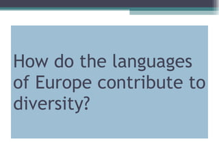 European Languages | PPT