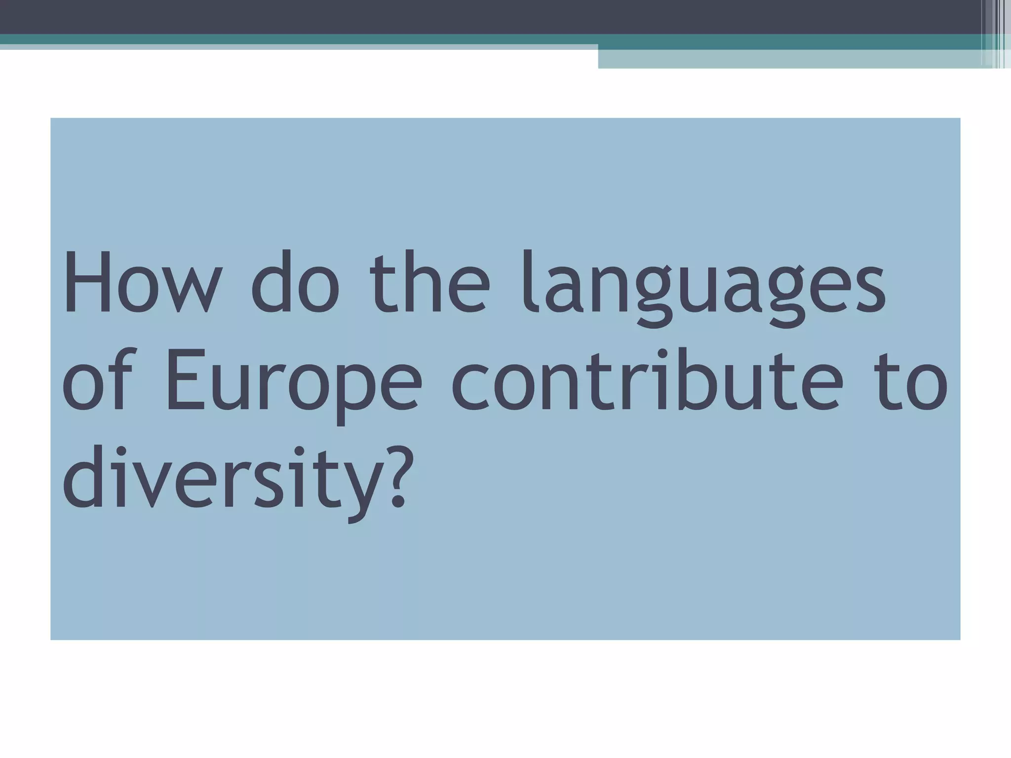 European Languages | PPT