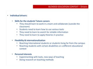 Framing Blended learning, teaching, and education | PPT