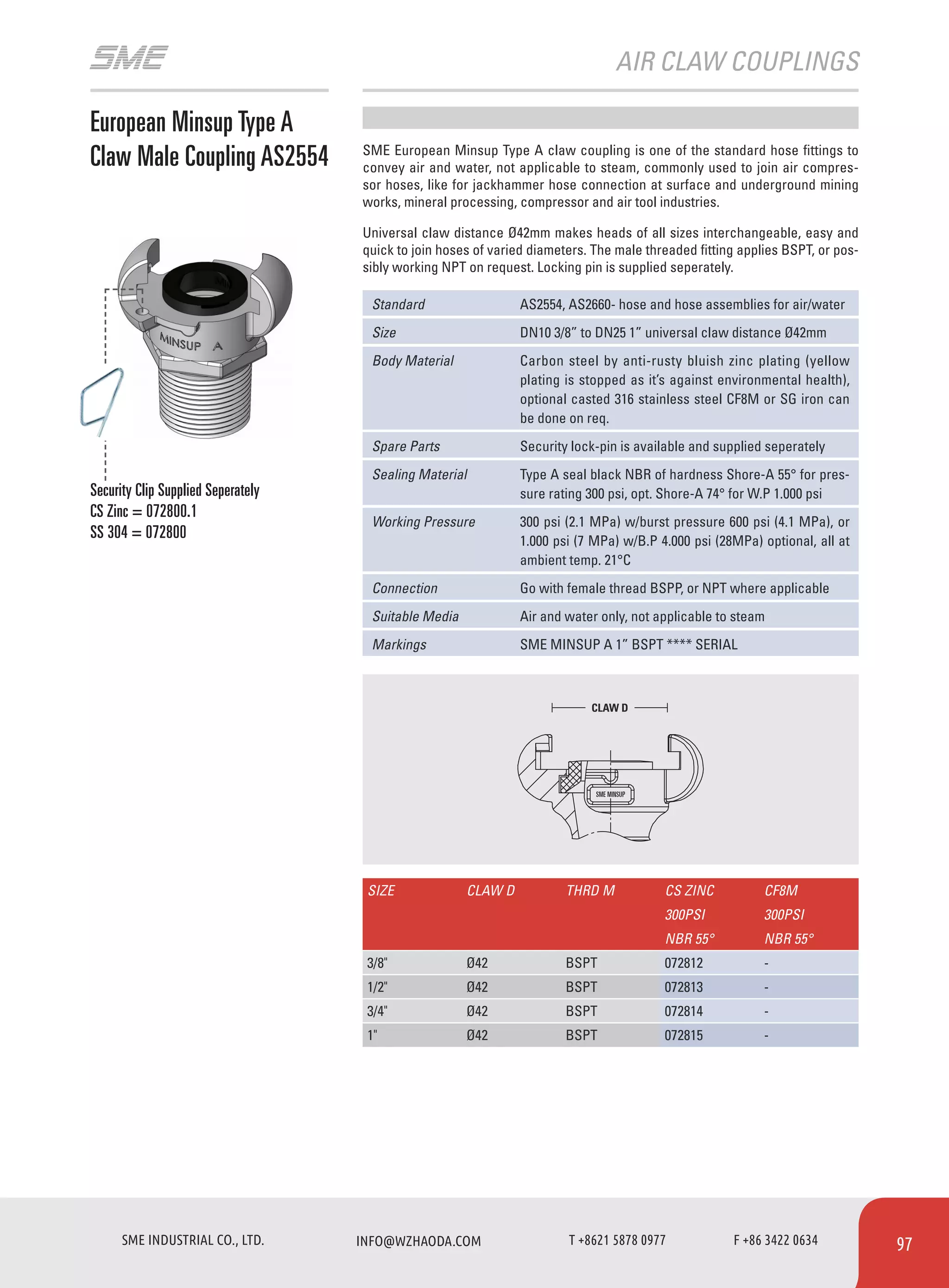 European minsup claw coupling | PDF