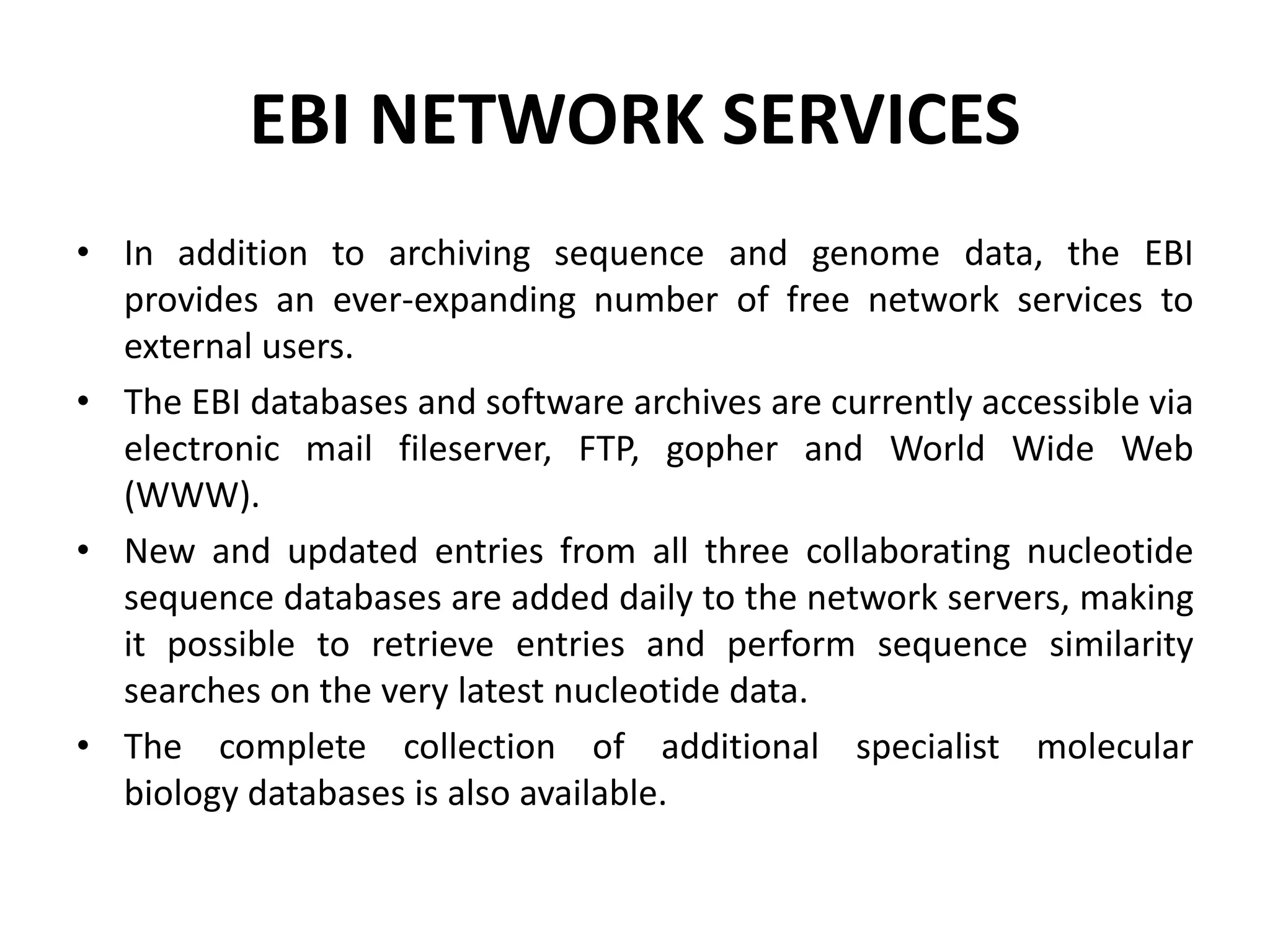 European molecular biology laboratory (EMBL) | PPTX