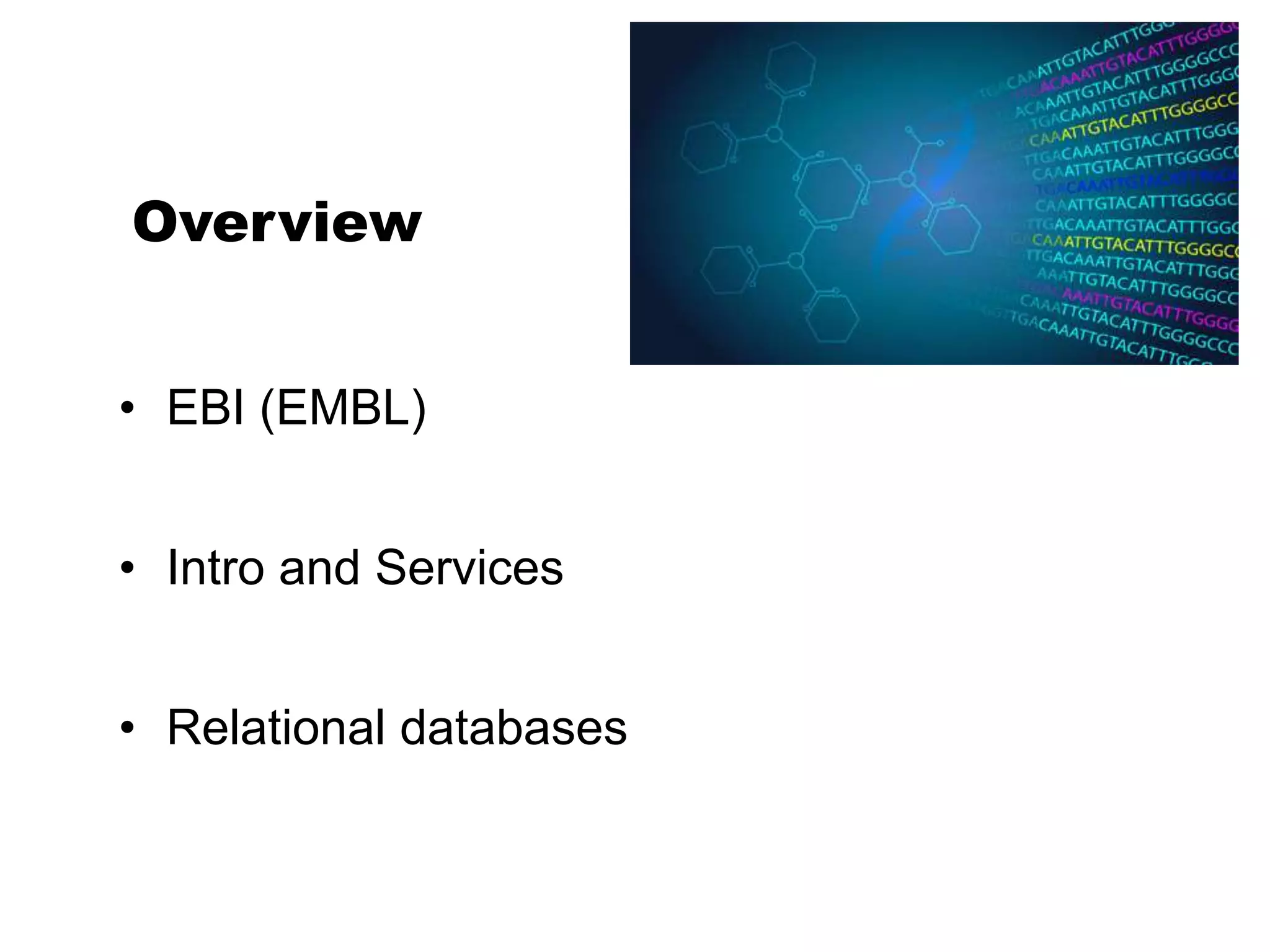 European molecular biology laboratory (EMBL) | PPTX