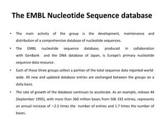 European molecular biology laboratory (EMBL) | PPTX