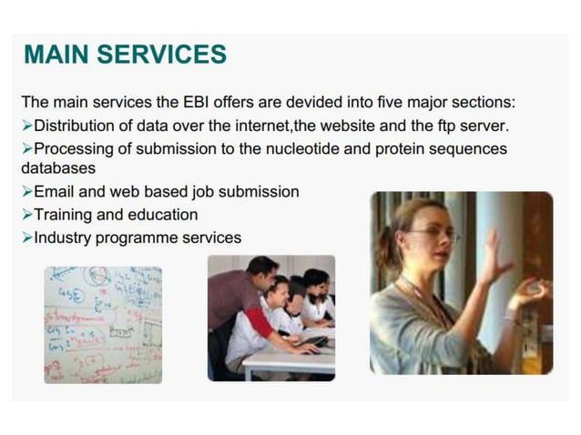 European molecular biology laboratory (EMBL) | PPTX | Databases ...