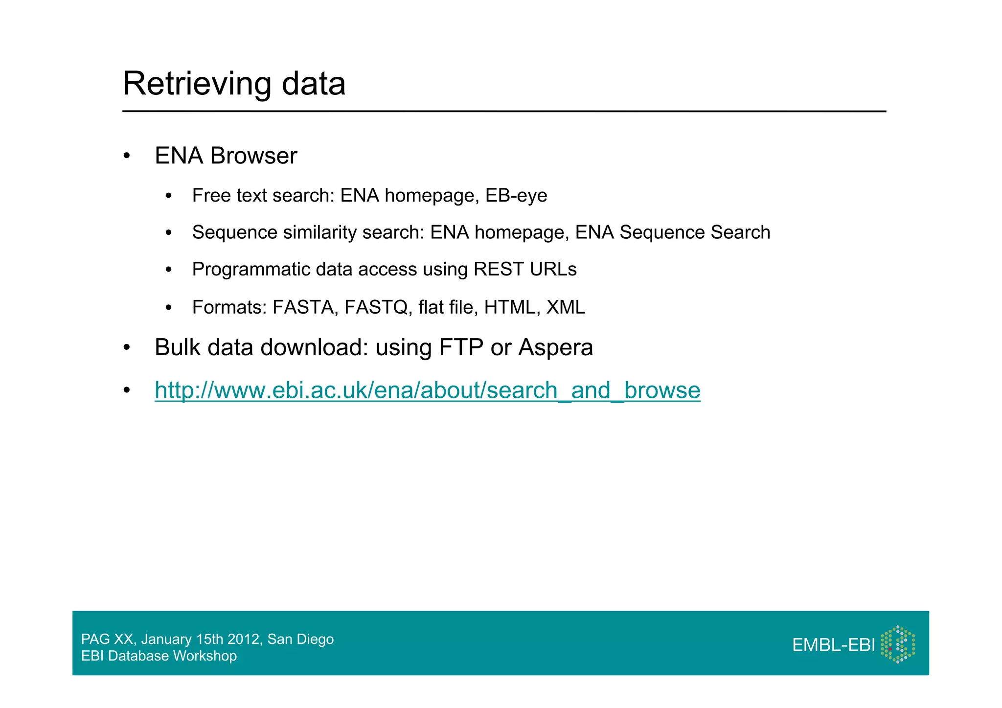 The European Nucleotide Archive | PDF