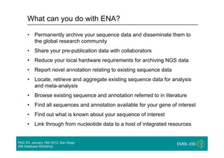 The European Nucleotide Archive | PDF