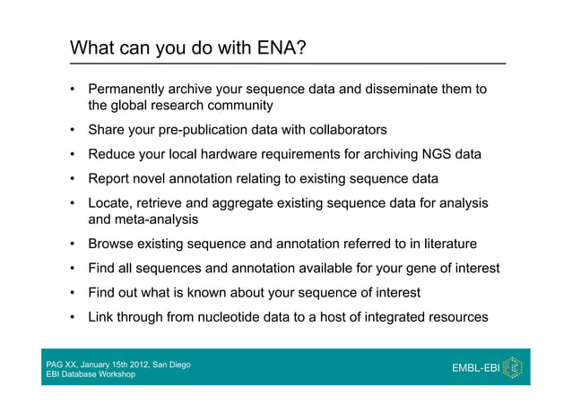 The European Nucleotide Archive | PDF