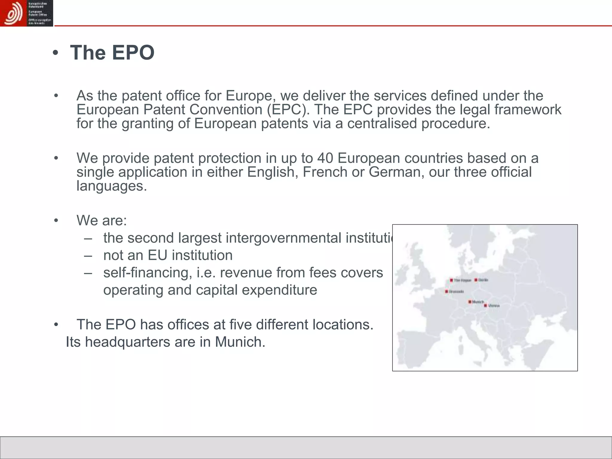European Patent Office - general presentation | PPTX