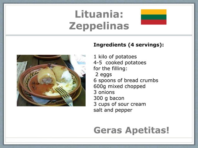 European recipes | PPT