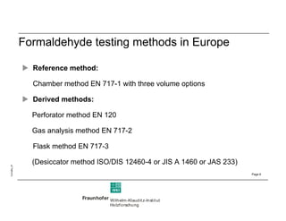 European regulations for formaldehyde | PDF