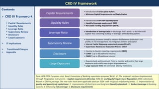 European regulatory reforms crd IV | PDF