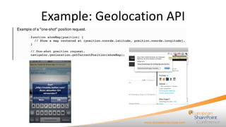 European SharePoint Conference: Mobile Applications for SharePoint using HTML5 | PPT