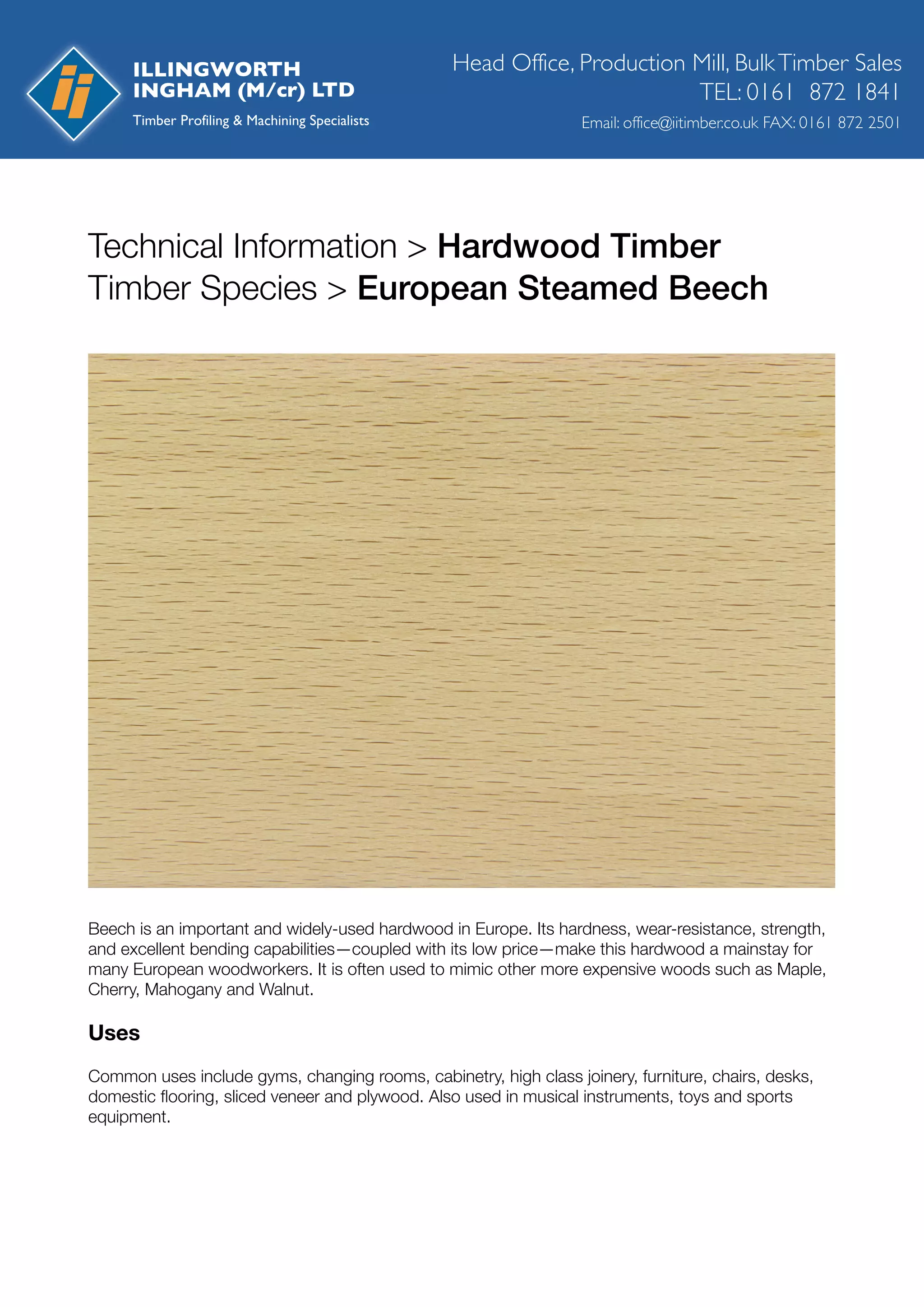 European Steamed Beech | PDF